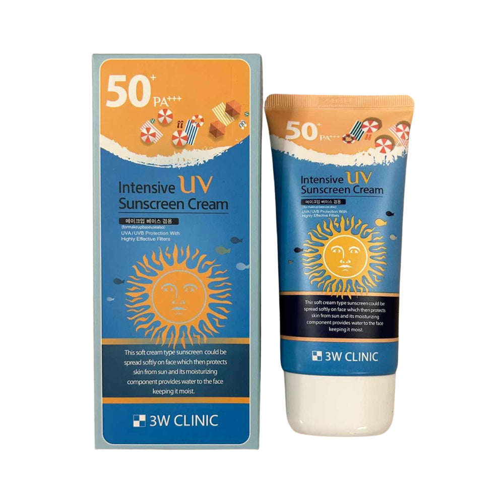 3W CLINIC Intensive UV Sunscreen Cream SPF50+ PA+++ (70ml) - Threebs ...