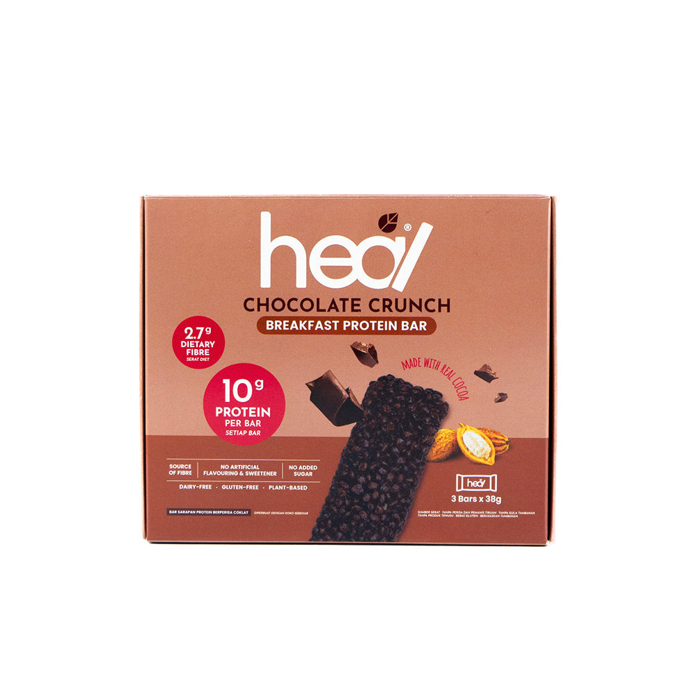 Heal Nutrition Chocolate Crunch Breakfast Protein Bar (3 Bars Bundle ...