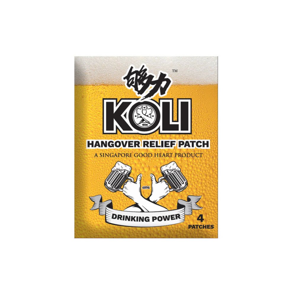 KOLI Hangover Relief Patch - Drinking Powder (4 patches) - Threebs ...